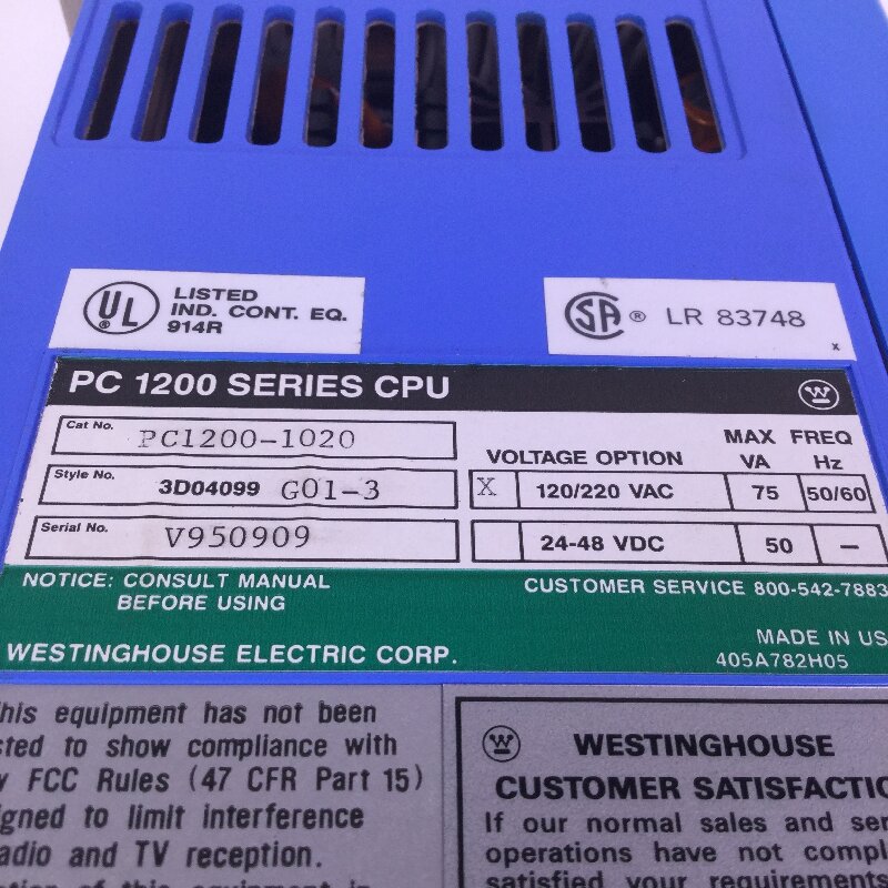 Westinghouse PC1200-1020 CPU Module Suppliers - BoyaServo.com